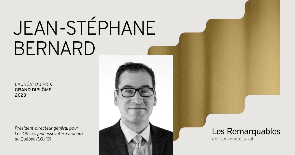 Jean-Stéphane Bernard, PDG de LOJIQ, honoré par l'Université Laval | LOJIQ